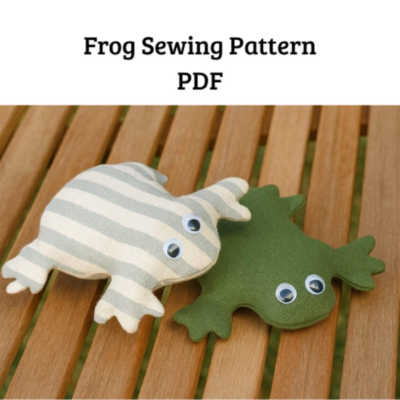 Frog Plush Sewing Pattern PDF – Cute DIY Stuffed Frog Toy – Instant Download - Etsy Australia