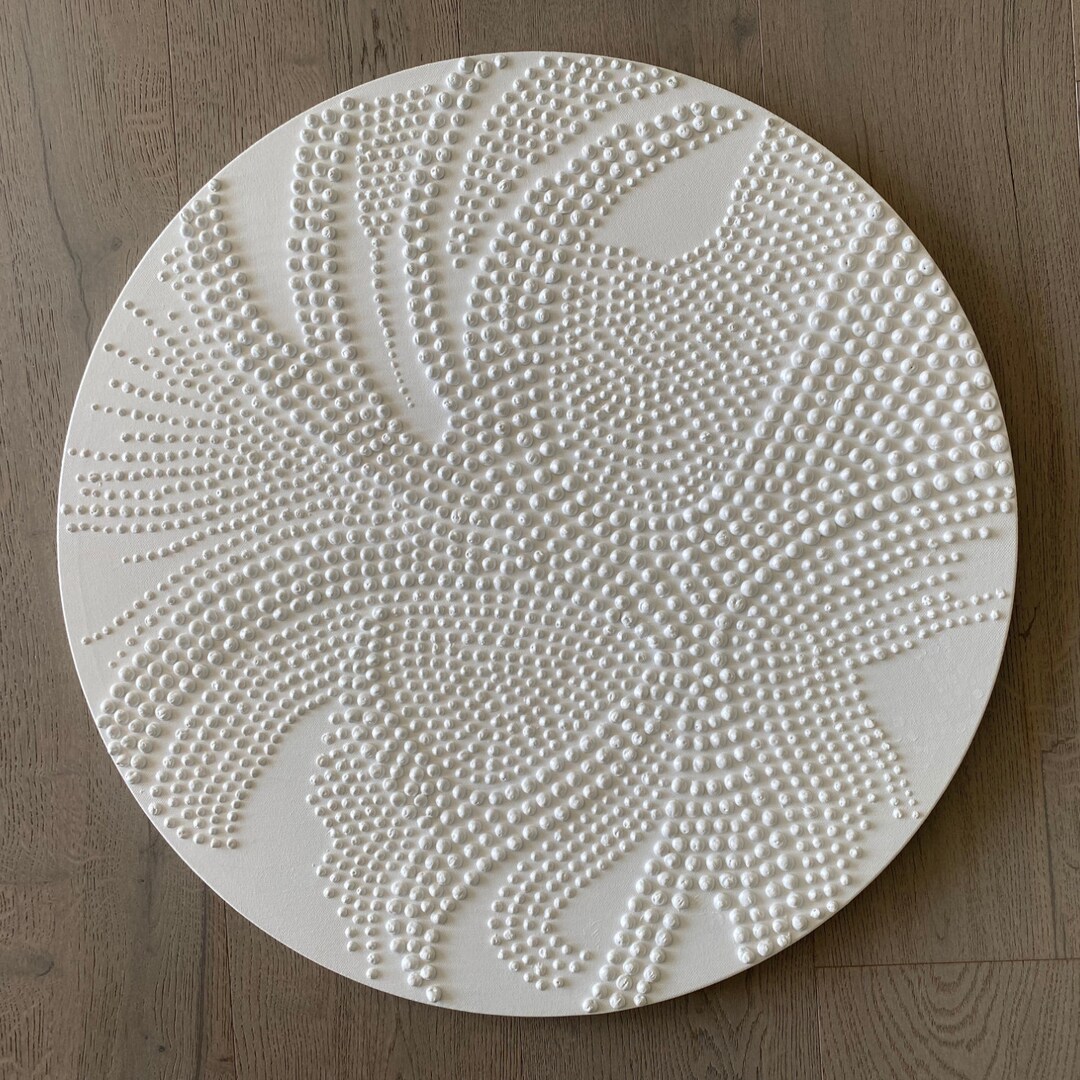 ORIGIN - Original Handmade Circular Texture Art Monochrome Minimalist ...