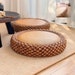 Handwoven Round Straw Tatami Cushion, Japanese Style Straw Cushion ...