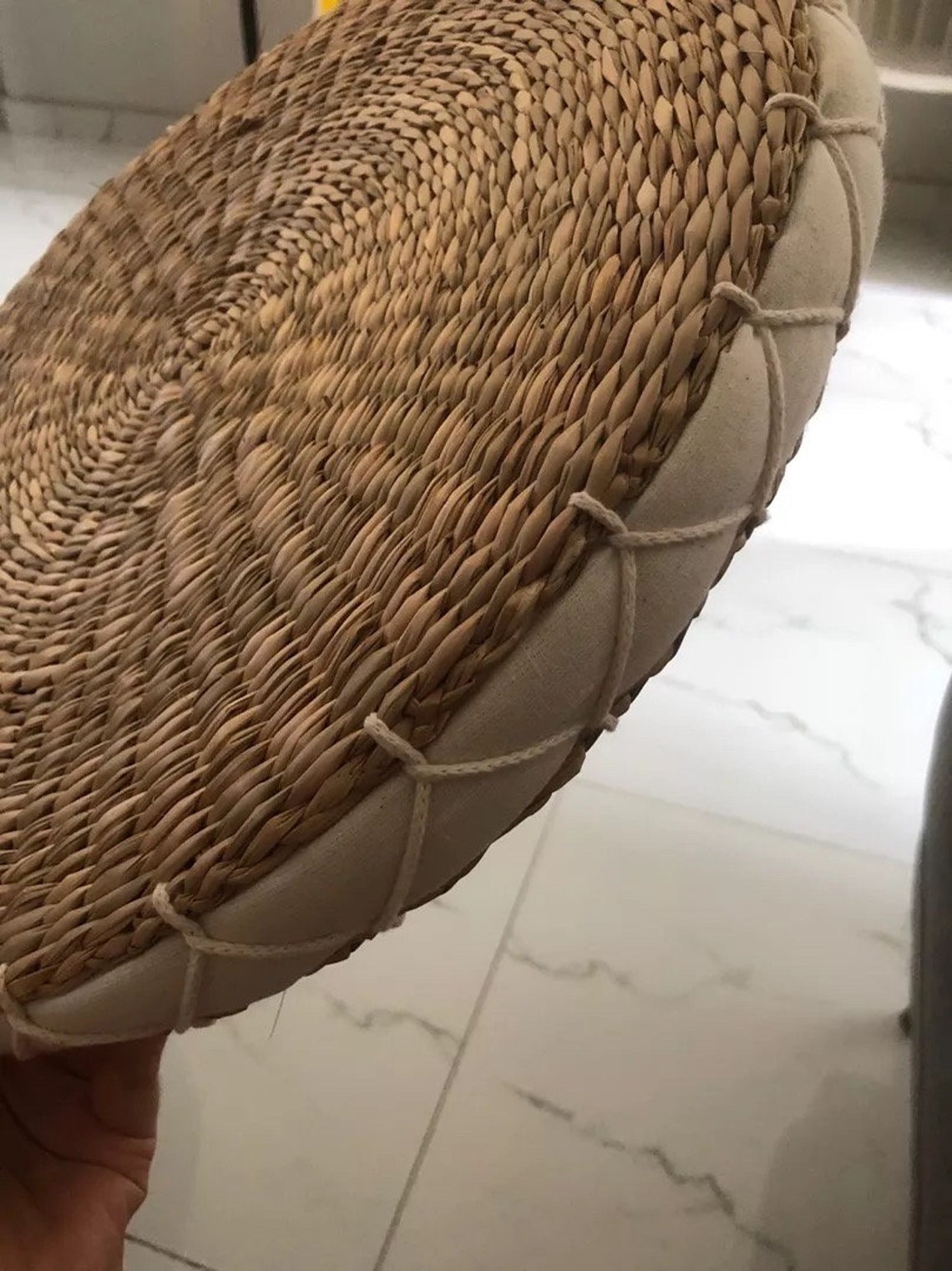 Handwoven Round Straw Tatami Cushion Rustic Floor Cushion - Etsy