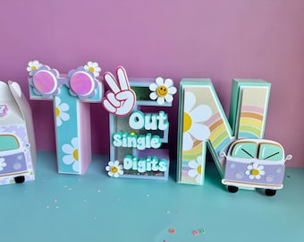 Peace Out Single Digits Birthday, Groovy Hippie Party Decoration - Etsy