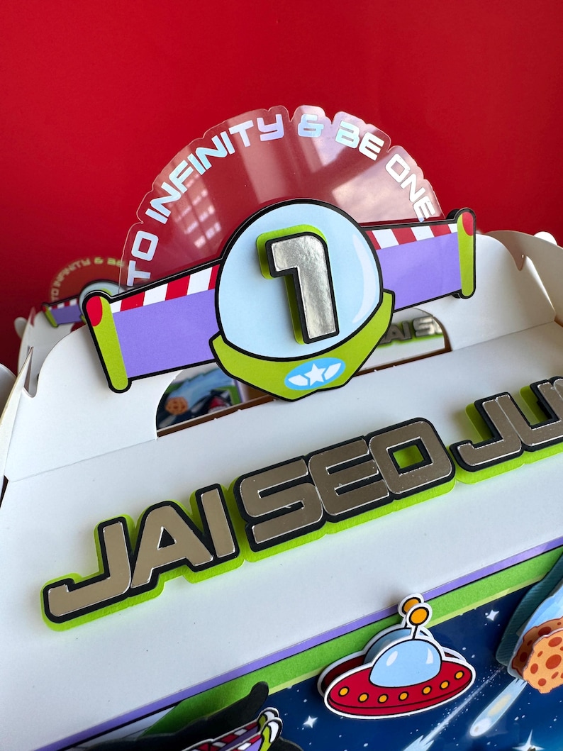 Buzz Lightyear Gable Boxes Space Ranger Favor Box Two Infinity & Beyond ...