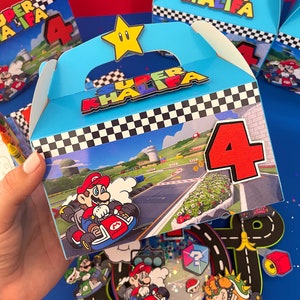 Mario Kart Favor Boxes Super Mario Bros Gable Box Mario Luigi Bowser ...