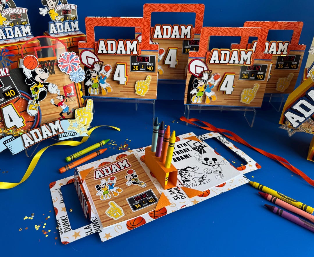 Mickey Mouse Basketball All-stars Activity Suitcases Slam Dunk Party ...