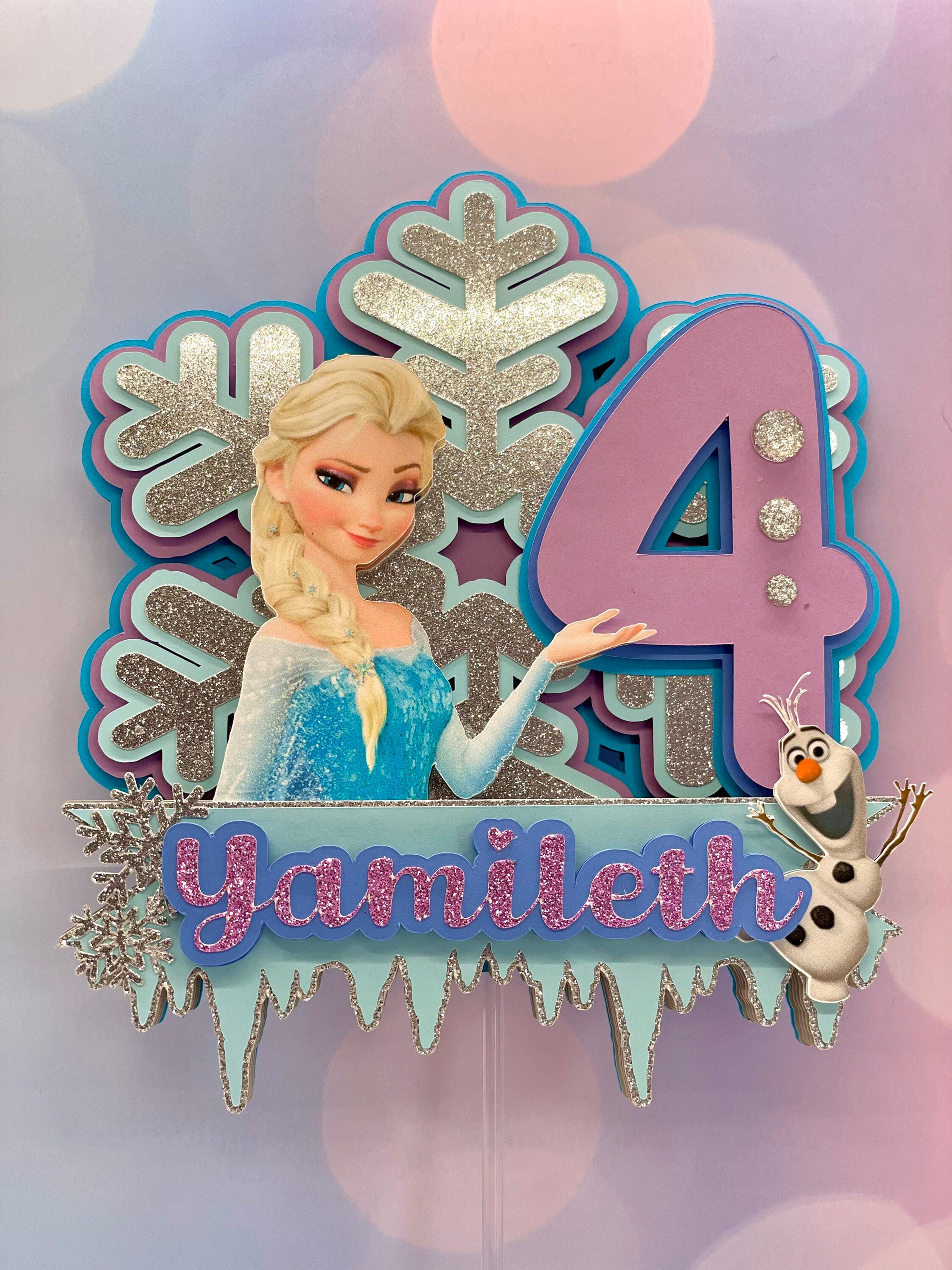 Frozen Topper Frozen Cake Topper Elsa Cake Topper Elsa | Etsy
