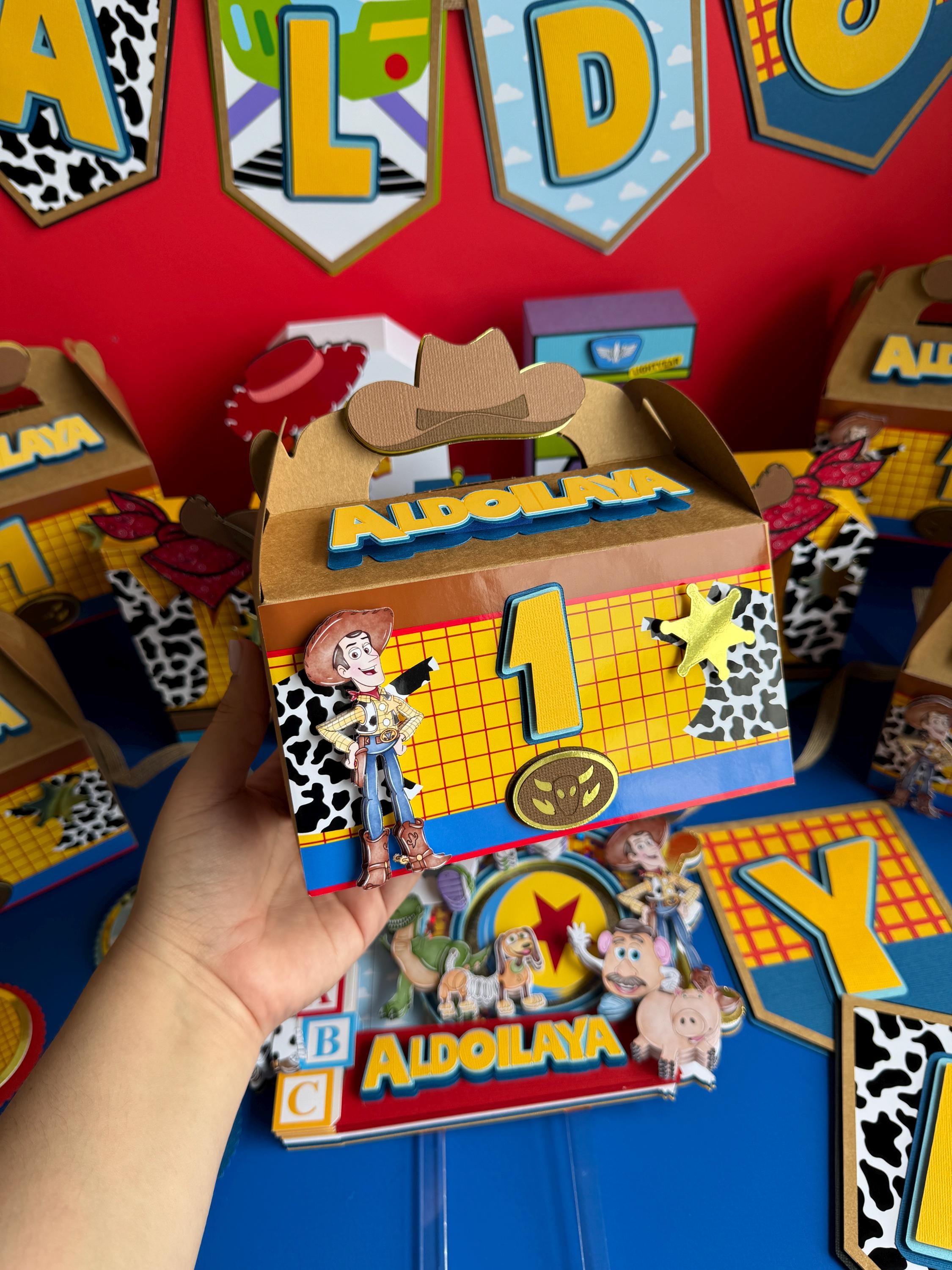 Toy Story Gable Boxes Woody Buzz Lightyear Jessie Favor Box Two ...