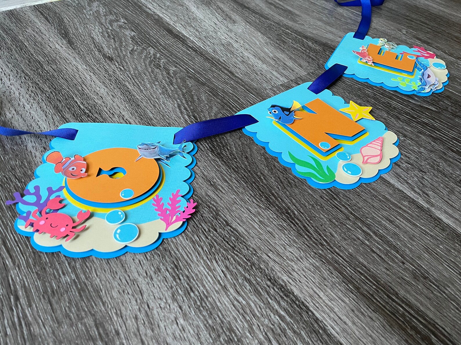 Nemo and Dory Inspired Banner, Nemo Inspired ONE Banner, Under the Sea ...