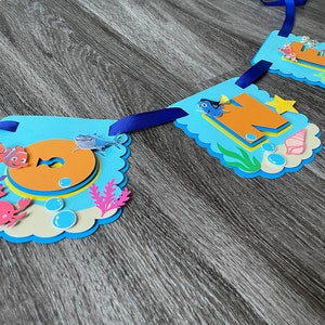 Nemo and Dory Inspired Banner, Nemo Inspired ONE Banner, Under the Sea ...