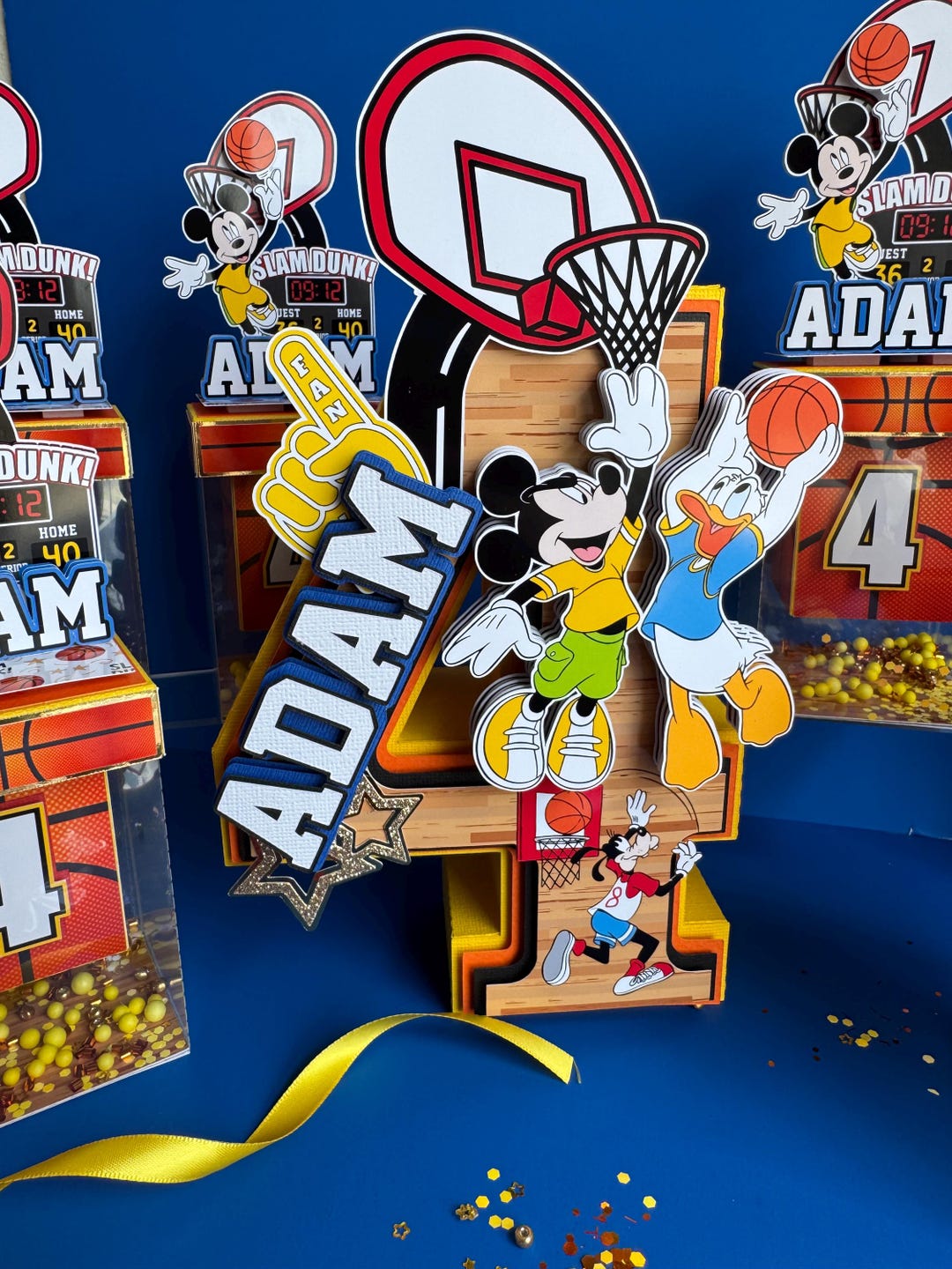Mickey Mouse Basketball All-stars 3D Letter Slam Dunk Party Decor ...