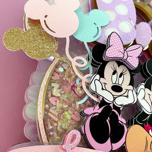 Mickey & Minnie Mouse Shaker Cake Topper First Birthday Party Baby Girl ...