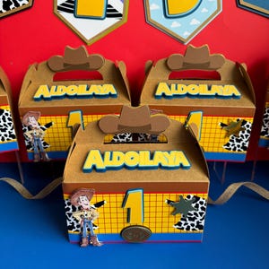 Toy Story Gable Boxes Woody Buzz Lightyear Jessie Favor Box Two ...