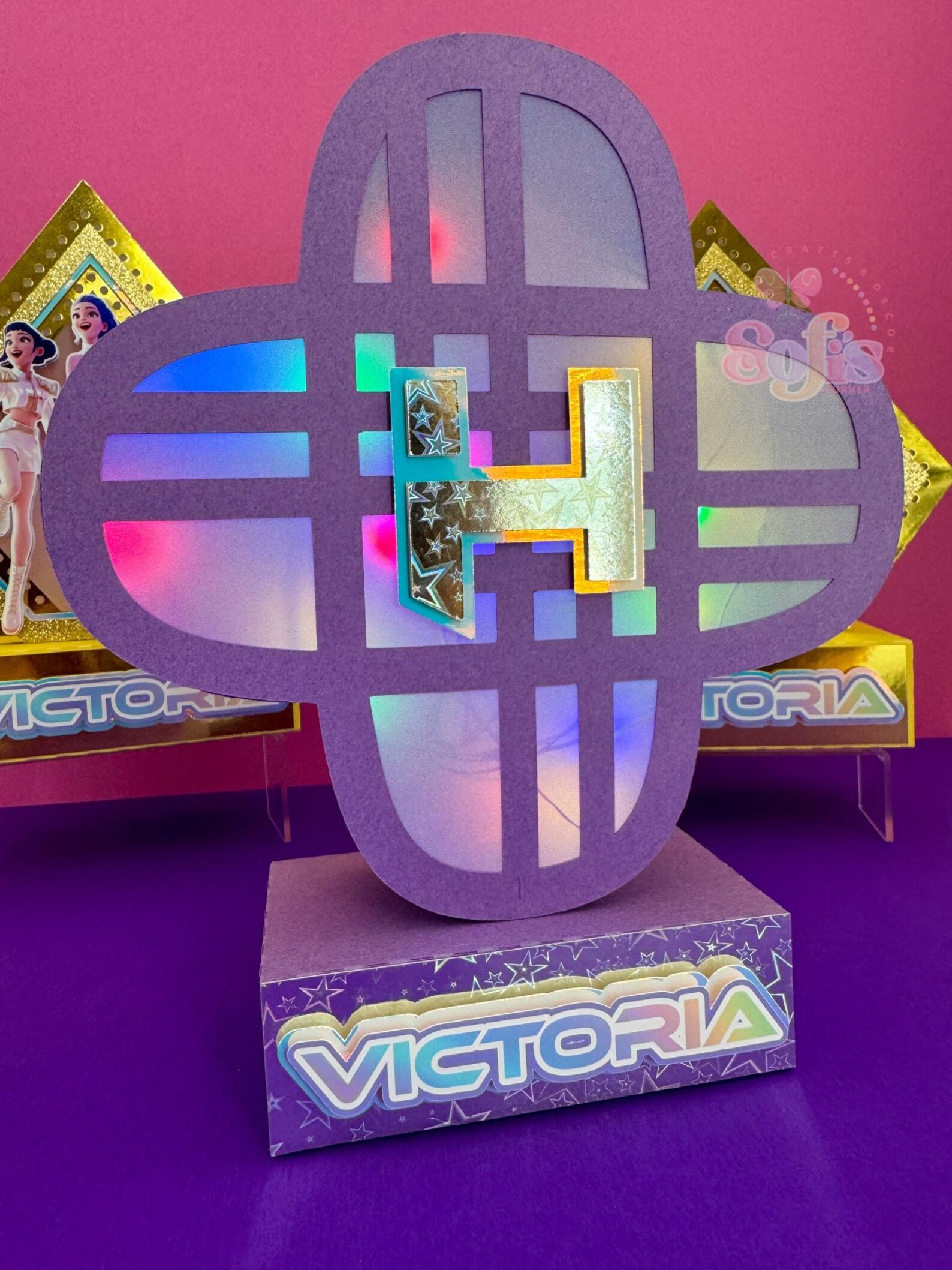 Kpop Centerpiece, Demon Hunters Party Decor, Huntrix Birthday Party ...
