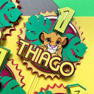 Simba Lion King Cupcake Toppers Birthday Party Decor Candy Table First ...