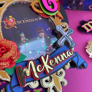 Descendants Cake Topper Mal & Evie Party Decor - Etsy