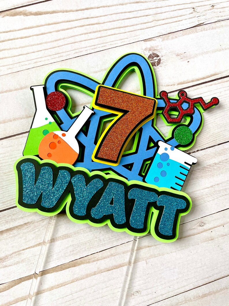 Science Cake Topper Chemistry Birthday Topper Science Theme - Etsy