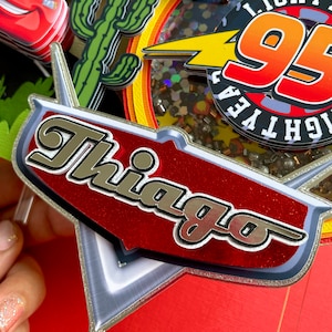 CARS Cake Topper W/ Confetti & LED Lights Lightning Mcqueen Two Fast ...