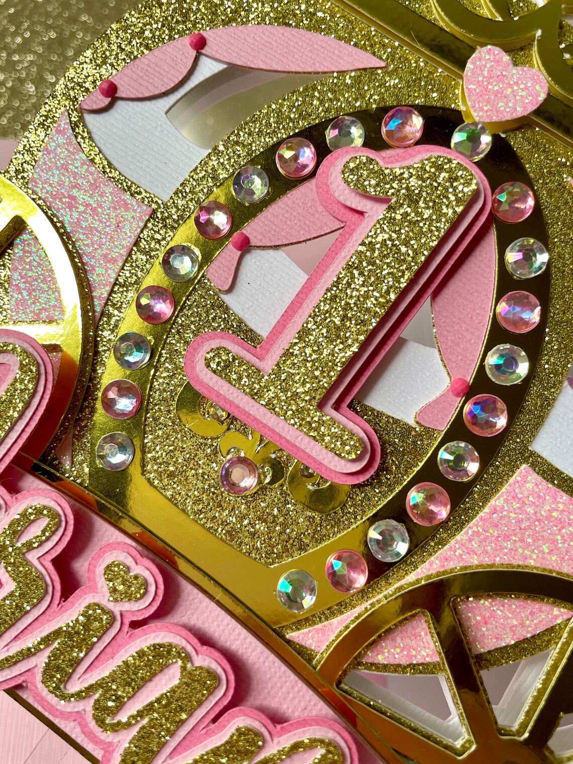 Royal Princess Cake Topper With Confetti & LED Lights - Etsy