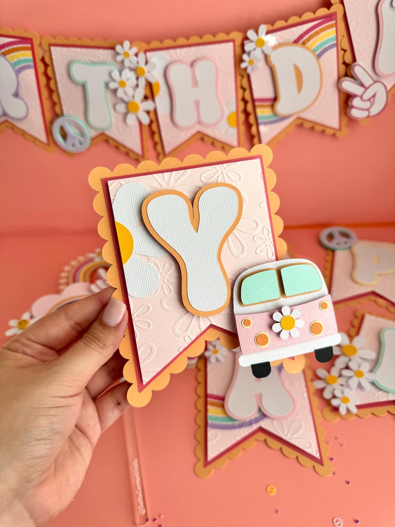 Peace Out I'm Ten Birthday Banner Groovy Single Digits Party Decor ...