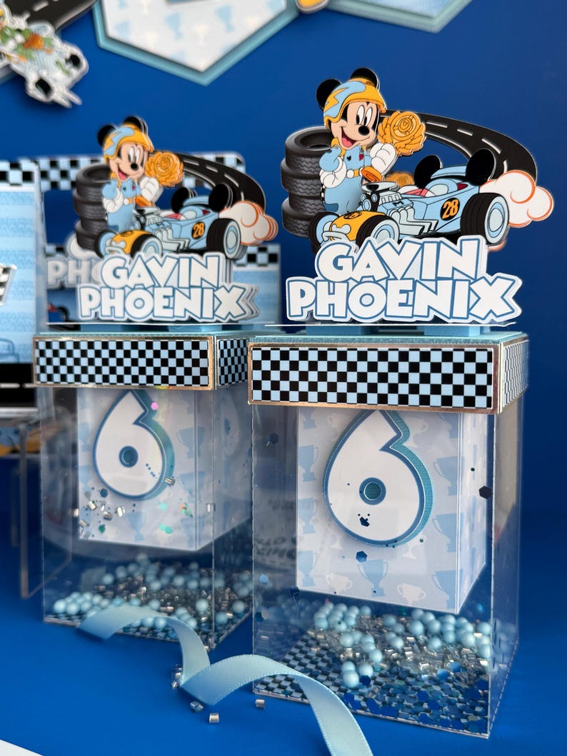 Mickey & the Roadster Racers Favor Boxes Two Fast Candy Box Fast One ...