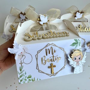Baptism Gable Box Mi Bautizo Party Decor First Communion Themed ...