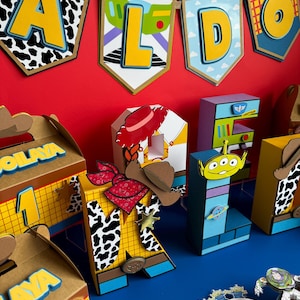 Toy Story Gable Boxes Woody Buzz Lightyear Jessie Favor Box Two ...