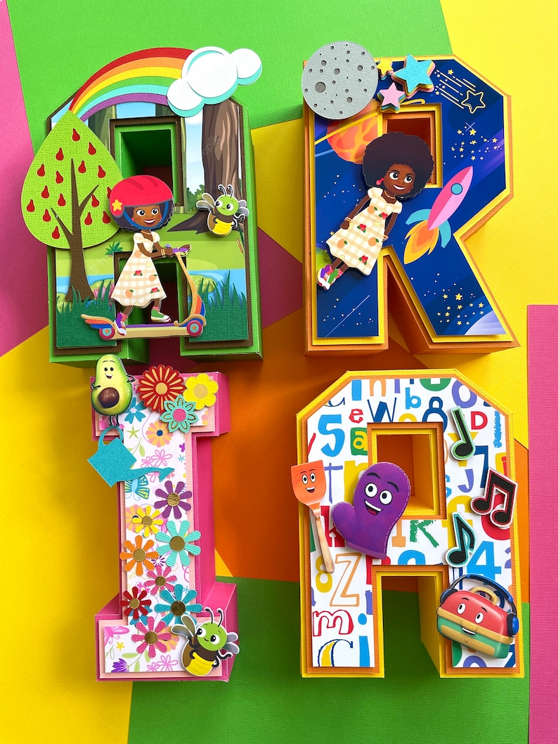 Tab Time 3D Name Letters Party Decor - Etsy
