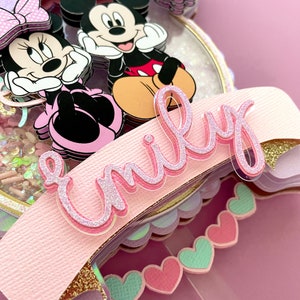 Mickey & Minnie Mouse Shaker Cake Topper First Birthday Party Baby Girl ...