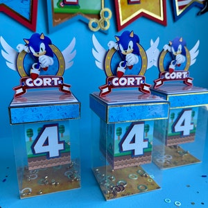 Sonic Favor Boxes Hedgehog Candy Box Party Decor Amy Rose Knuckles ...
