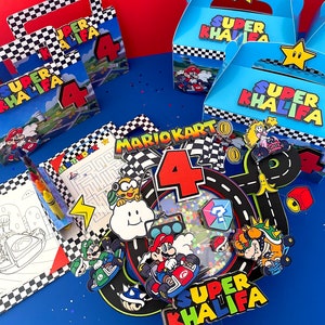 Mario Kart Favor Boxes Super Mario Bros Gable Box Mario Luigi Bowser ...