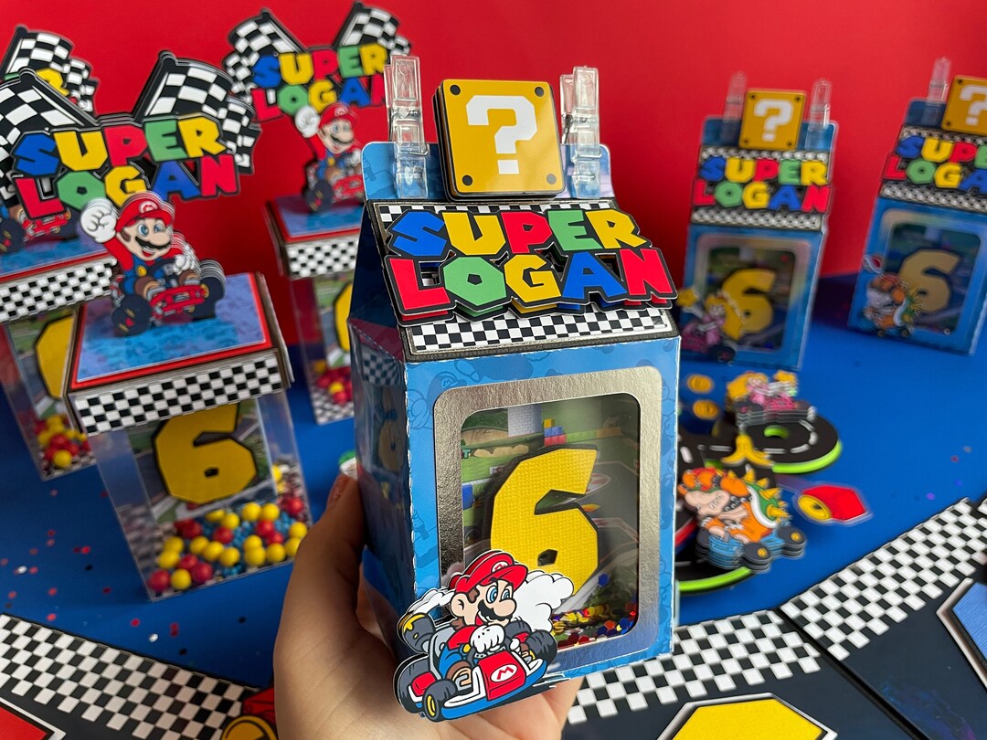 Mario Kart Favor Boxes Super Mario Bros Caja de Leche Decoración de ...