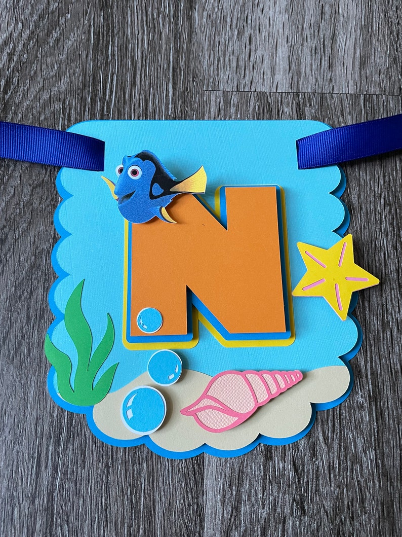Nemo and Dory Inspired Banner, Nemo Inspired ONE Banner, Under the Sea ...