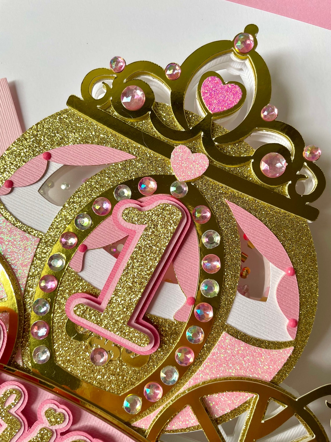 Royal Princess Cake Topper With Confetti & LED Lights - Etsy