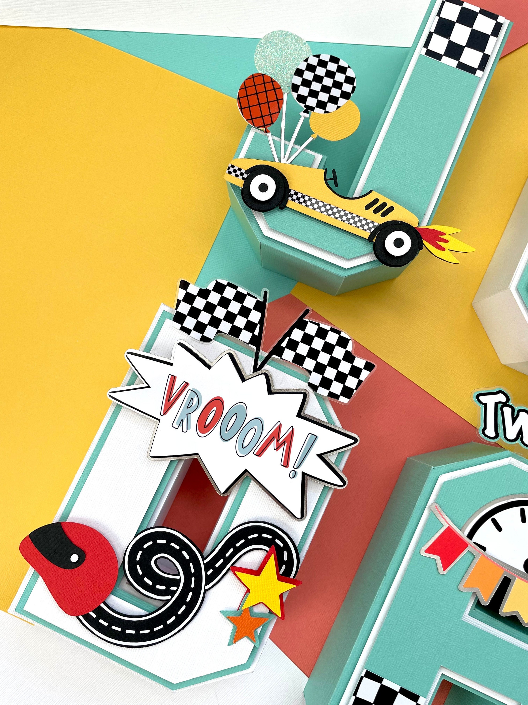TWO FAST 3D Letters Vintage Race Car Party Table Decor - Etsy
