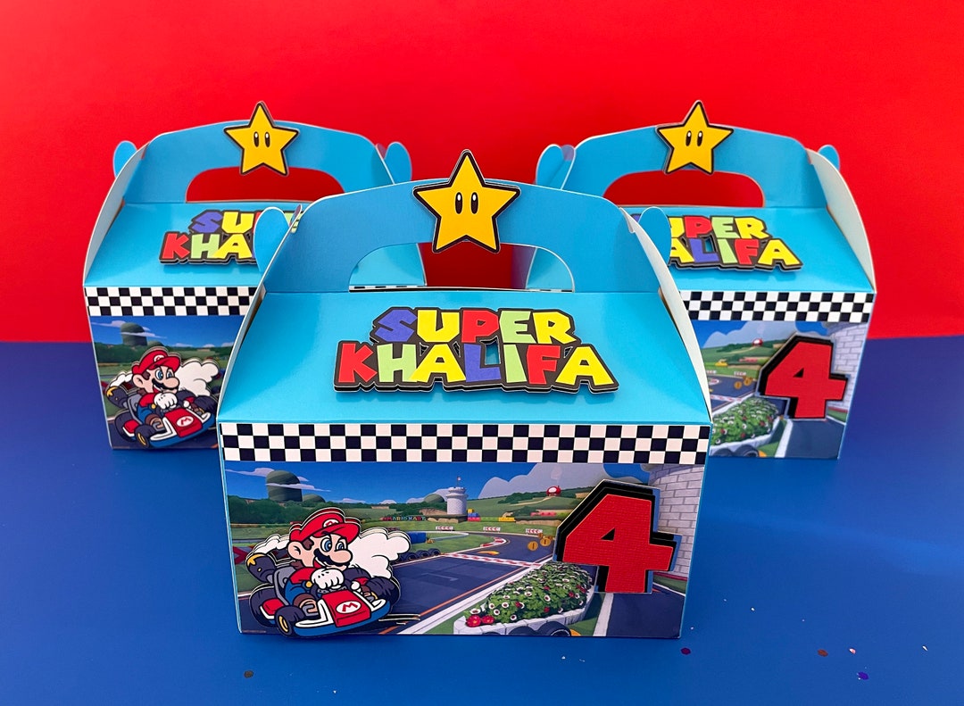 Mario Kart Favor Boxes Super Mario Bros Gable Box Mario Luigi Bowser ...