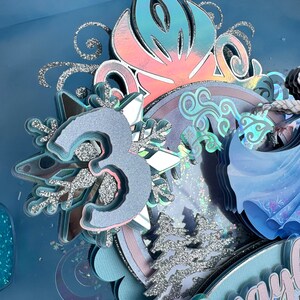 Frozen Elsa Cake Topper W/ Confetti & LED Lights Frozen Anna Elsa Olaf ...