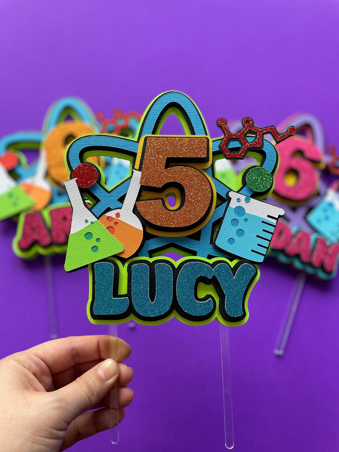 Science Cake Topper, Chemistry Birthday Topper, Science Theme Party ...