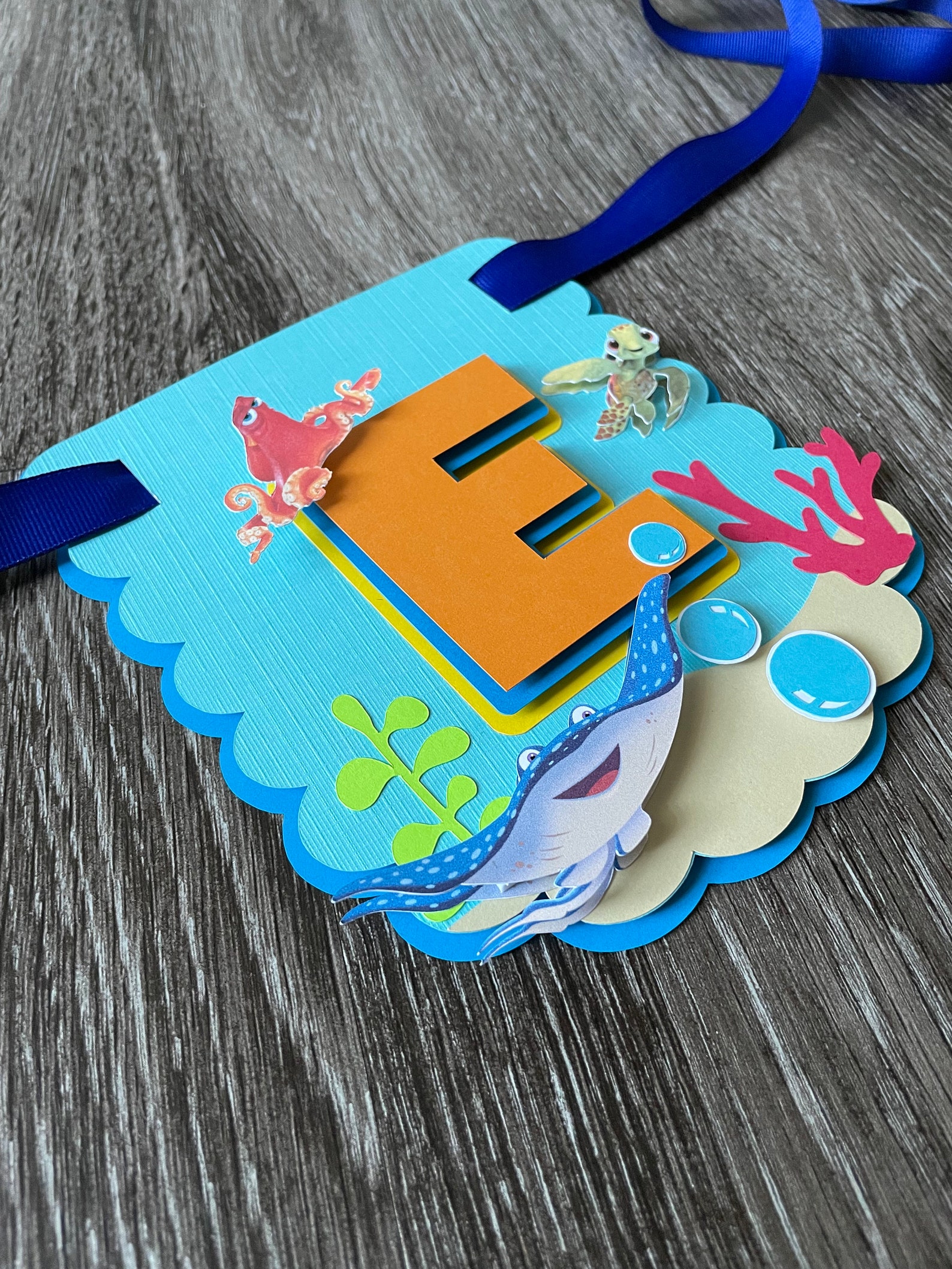 Nemo and Dory Inspired Banner, Nemo Inspired ONE Banner, Under the Sea ...