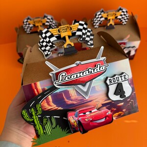Cars Gable Box Lightning Mcqueen Party Decor Two Fast One Ka-chow ...