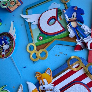 Sonic Hedgehog Birthday Banner Amy Rose Knuckles Tails Party Decor - Etsy