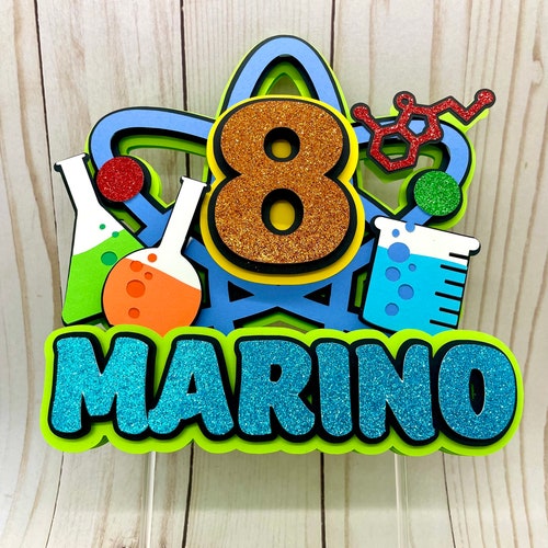 Science Cake Topper Chemistry Birthday Topper Science Theme - Etsy