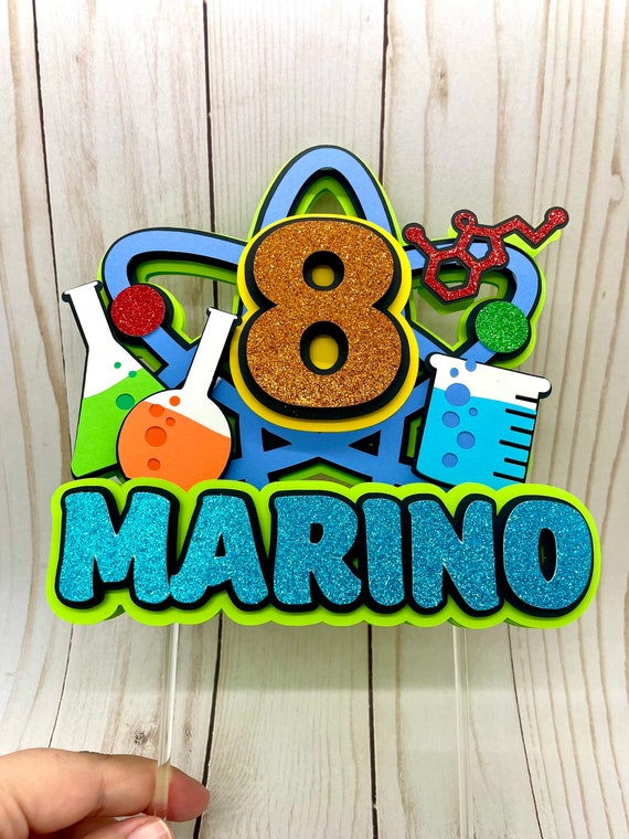Science Cake Topper Chemistry Birthday Topper Science Theme - Etsy