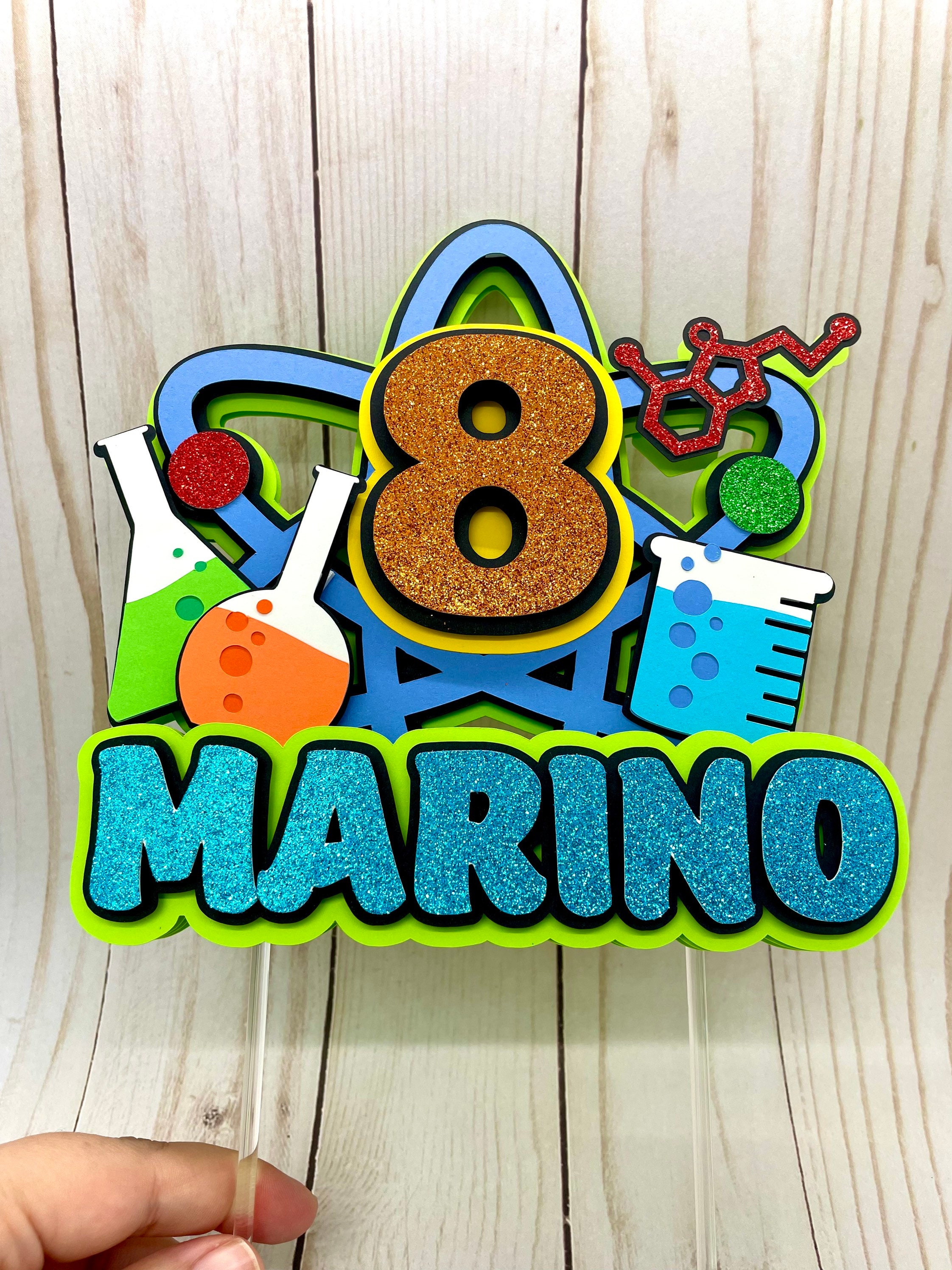 Science Cake Topper Chemistry Birthday Topper Science Theme - Etsy