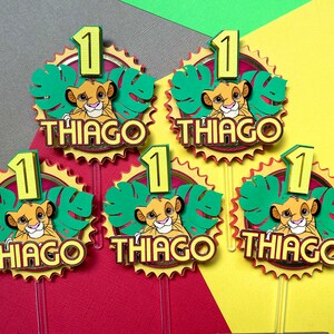 Simba Lion King Cupcake Toppers Birthday Party Decor Candy Table First ...