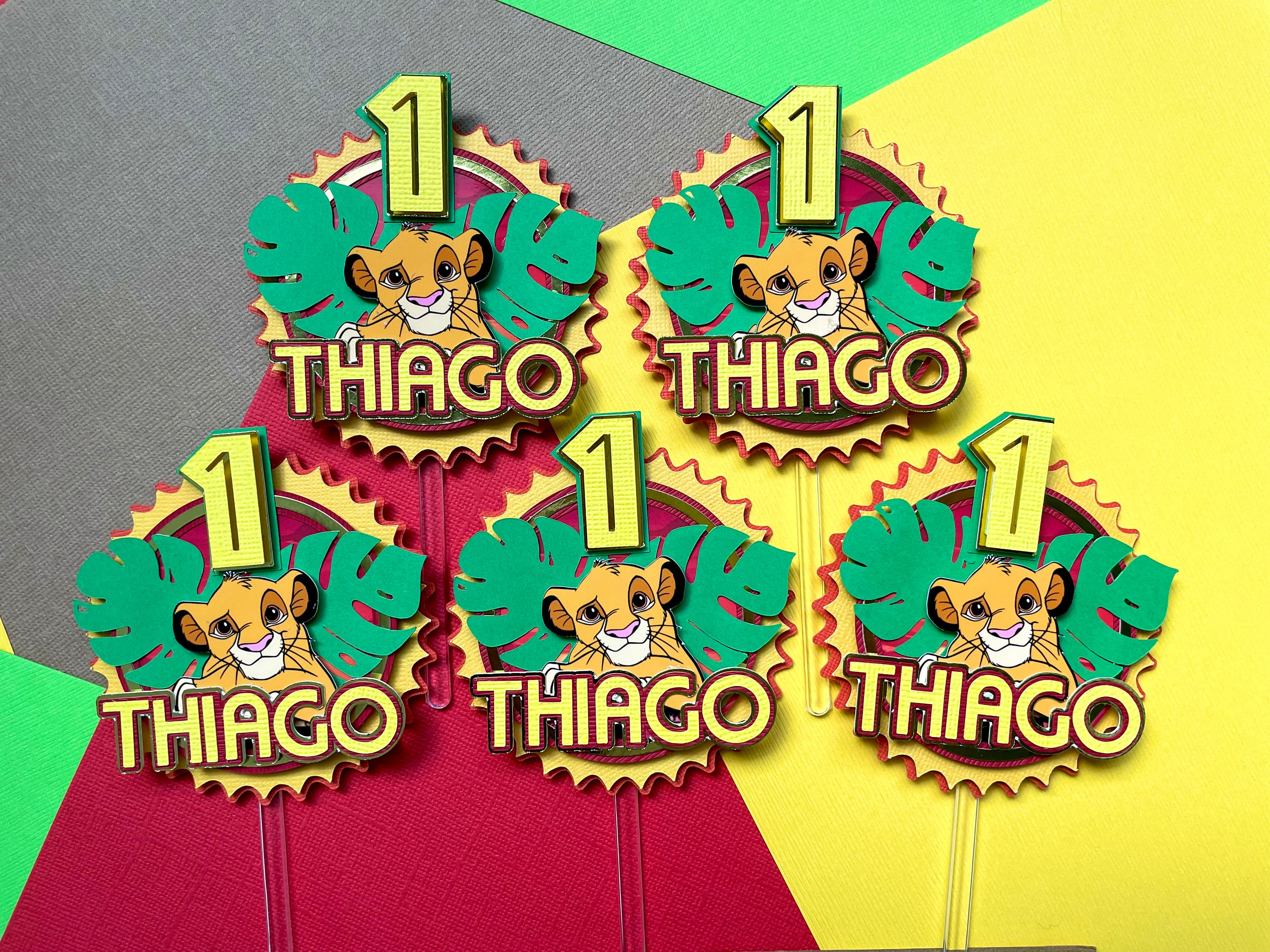 Simba Lion King Cupcake Toppers Birthday Party Decor Candy Table First ...