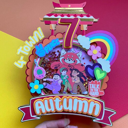 Turning Red Cake Topper. Turning Red Party Decorations. - Etsy