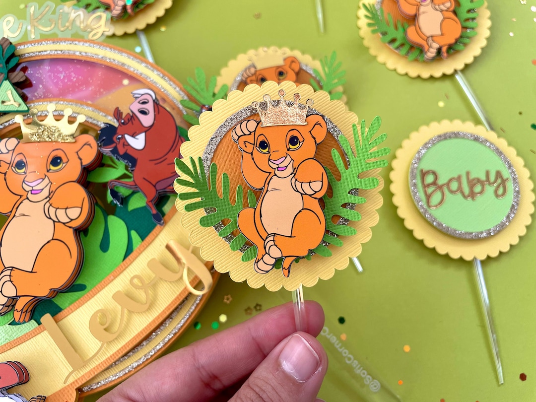Baby Shower Cupcake Topper Lion King Simba Party Decor Candy Table - Etsy
