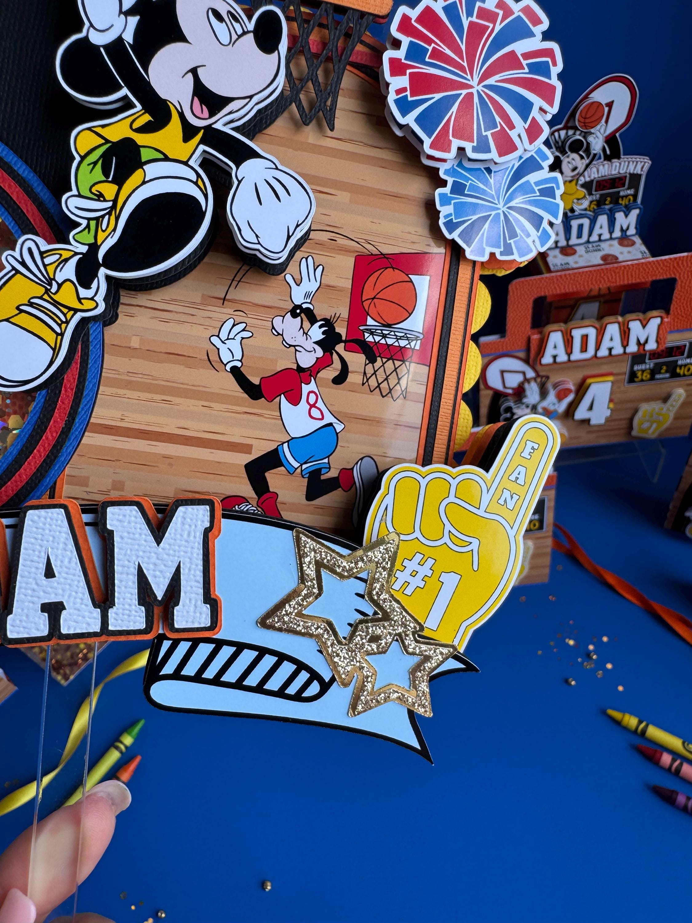 Mickey Mouse Basketball All-stars Cake Topper Slam Dunk Party Decor ...