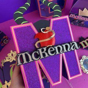 Descendants 3D Letters Mal & Evie Party Decor Villains Birthday Candy ...