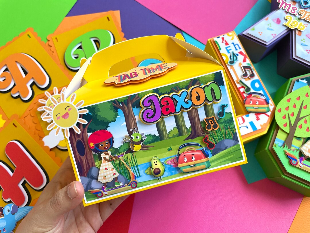 Tab Time Favor Boxes, Party Decor Gable Box - Etsy