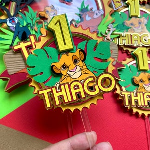 Simba Lion King Cupcake Toppers Birthday Party Decor Candy Table First ...